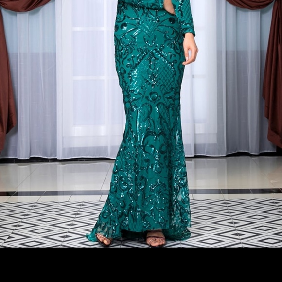 Dresses | Teal Sequin Dress | Poshmark